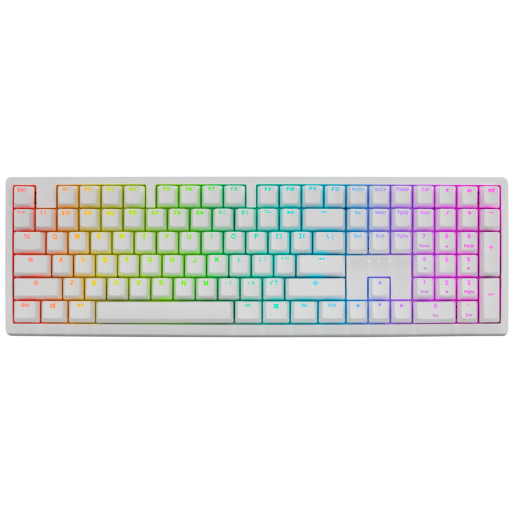 Ducky Zero Pure White Wireless Gaming Keyboard Cherry MX Red