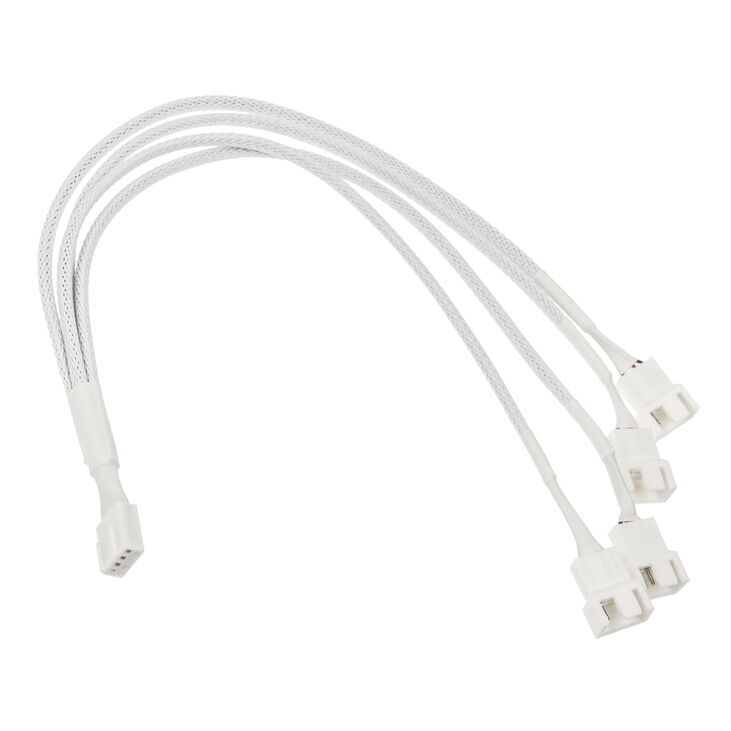 Kolink 1:4 PWM Fan Splitter Kabel 35cm Geflochten Weiß